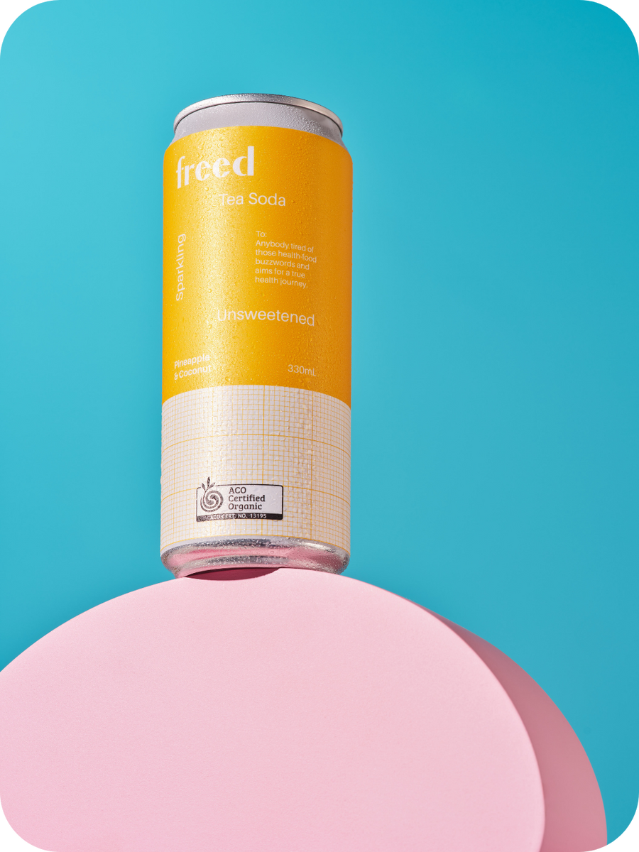 Organic Tea Soda with Pineapple & Coconut – Freed Beverages
